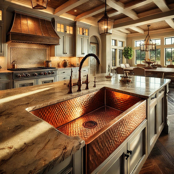 Custom Copper Kitchen Sinks – Handmade Drop-In & Apron Sinks – Custom ...